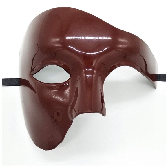 Accessories | Phantom Of The Opera Half Man Face Red Mask Nwt | Poshmark
